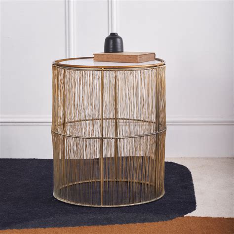 Savannah Side Table Topp Brass