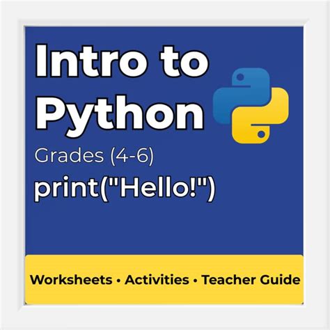 Intro To Python Coding Worksheets Unplugged Activities And Teacher Guide