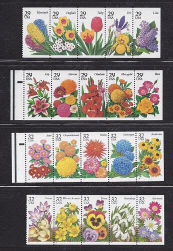 Us Scott 2764a 2833a 2997a 3029a Flowers Booklet Ebay