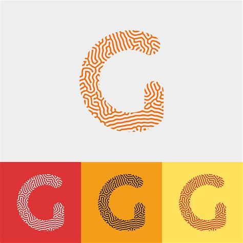 Premium Vector Letter Initial Vector Design With Line Noodle Texture