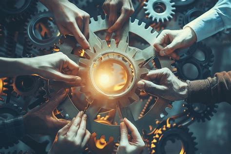 Experience The Synergy Of Collaborative Efforts In Generative Ai Premium Ai Generated Image