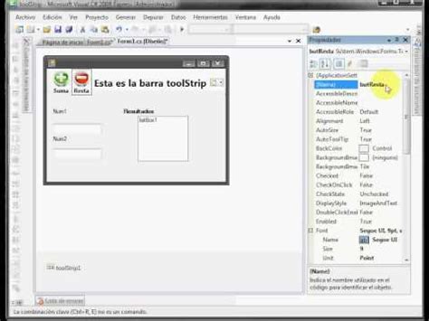 Manejo De Toolstrip YouTube