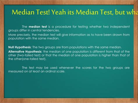 Ppt Median Test Powerpoint Presentation Free Download Id2633040