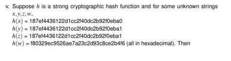 solved v suppose h is a strong cryptographic hash function