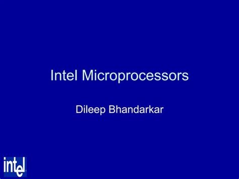 Intel Ppt