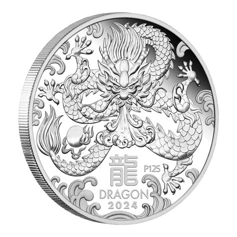 Australian Lunar Series Iii 2024 Year Of The Dragon 12oz Silver Proof