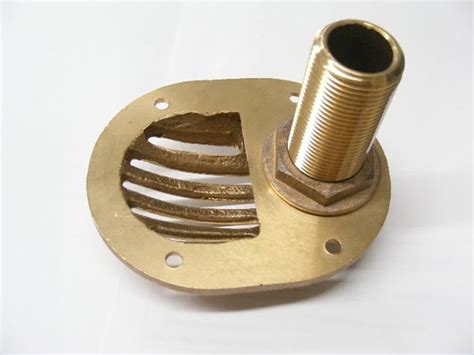 Boat Thru Hull With Nut Groco 1 12 Inch Bronze Combo Scoop Thru Hull