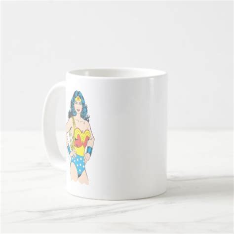 Wonder Woman Vintage Pose With Lasso Coffee Mug Zazzle