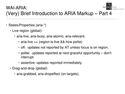 ppt overview of wai aria and accessibility apis powerpoint