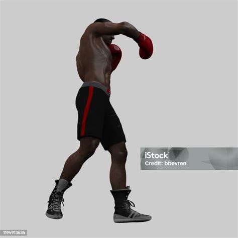 권투 선수 던지는 후크 펀치 전체 길이 보기 3d 렌더링 경쟁에 대한 스톡 사진 및 기타 이미지 경쟁 권위 권투 글러브 Istock