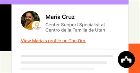 Maria Cruz Center Support Specialist At Centro De La Familia De Utah
