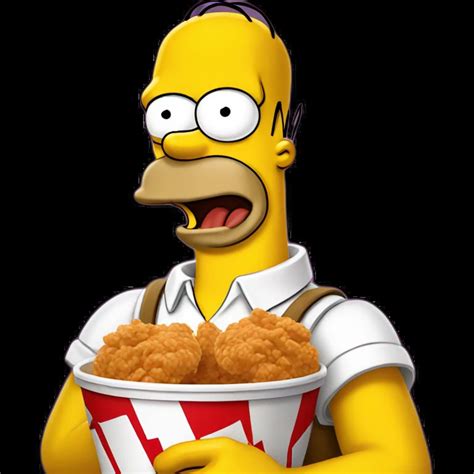 Homer Simpson Eating Kfc Emoji Ai Emoji Generator