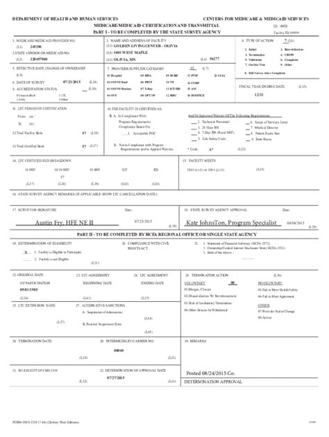 Fillable Online Medicaremedicaid Certification And Transmittal Fax