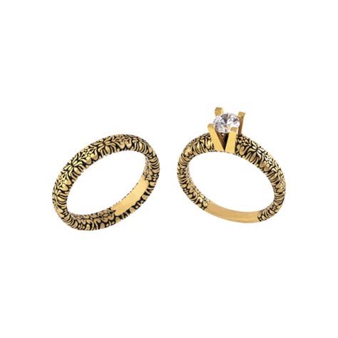 21k Twins Gold Ring Al Romaizan