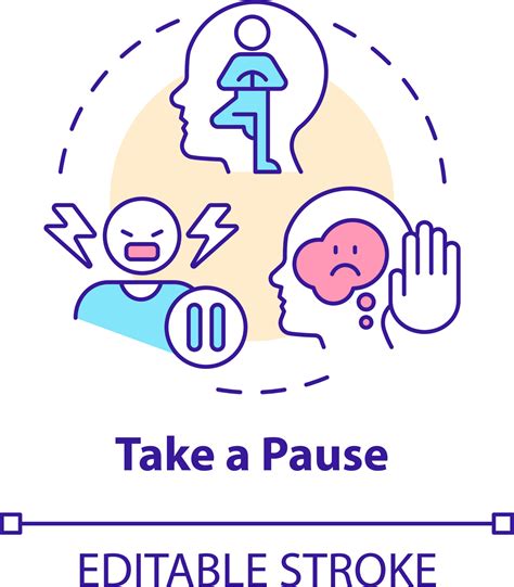 Take Pause Concept Icon Regulate Feelings Emotional Regulation Skills