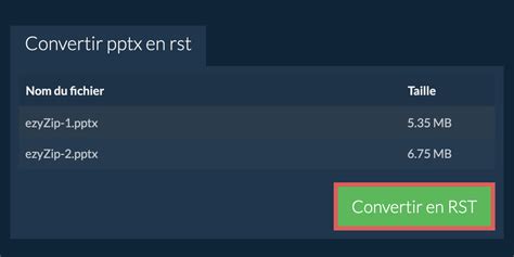 Convertir Pptx En Fichiers Rst En Ligne Convertisseur Powerpoint Pptx Ezyzip