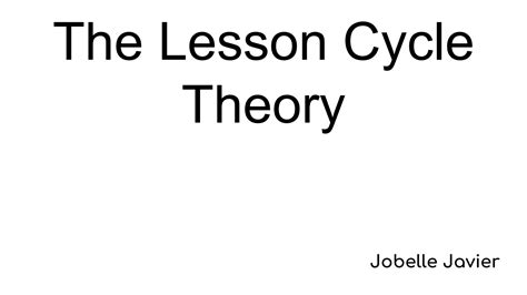 The Lesson Cycle Theorypptx