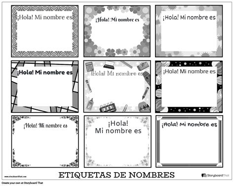Plantilla Imprimible De Etiquetas Con Nombres Para Mesas