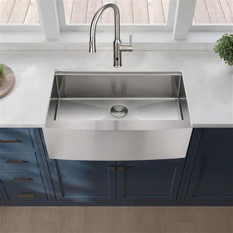 Medunjess Lindra 30 In X 21 In Apron Frontfarmhouse Singel Bowl 16 Gauge Stainless Steel