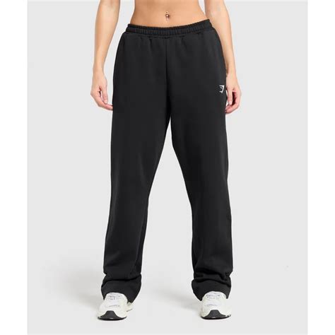 Gymshark Training Fleece Straight Leg Joggers Black Womens Pants