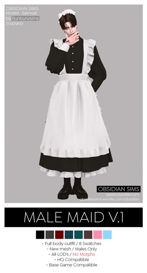 5k Followers T Male Maid Outfit┊ New Mesh Emily Cc Finds