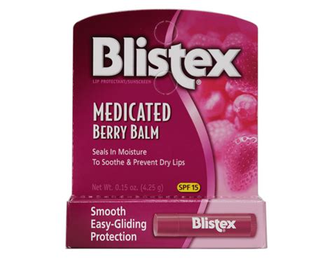 Blistex Medicated Berry Lip Balm 15 Oz Soothes Dry Chapped Lips