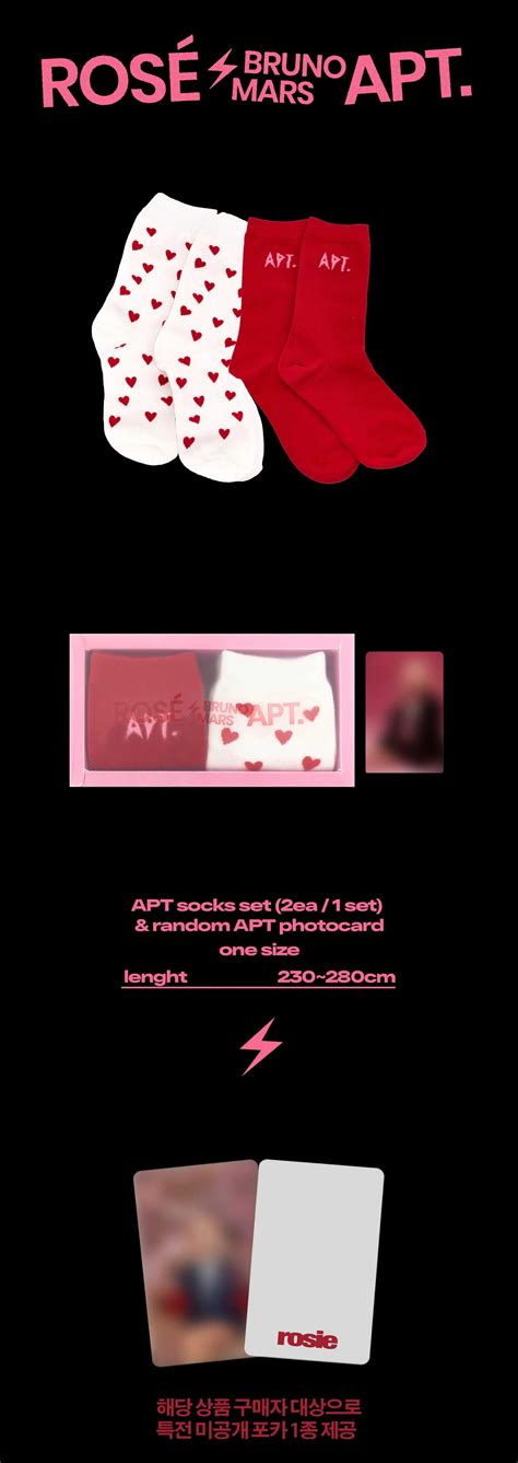 Blackpink RosÉ [rosie] Apt Socks Set [ Pob] K Moon