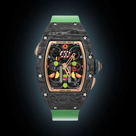 Richard Mille Bonbon Rm 16 01 Fraise Grey Dial Carbon Tpt® And Red Quartz Tpt® Fraise Self