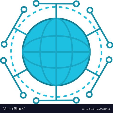 Global Digital Technology Data Connection Vector Image