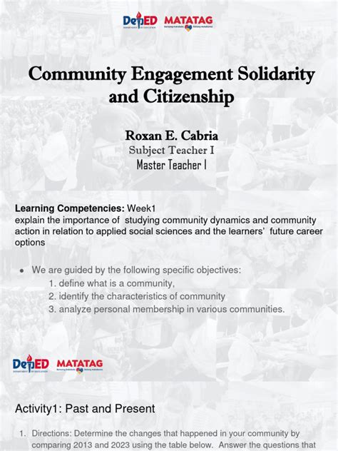 a complete cesc module guide pdf community citizenship