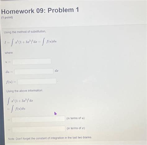 Solved Homework 09 Problem 1 1 Point Using The Method Of