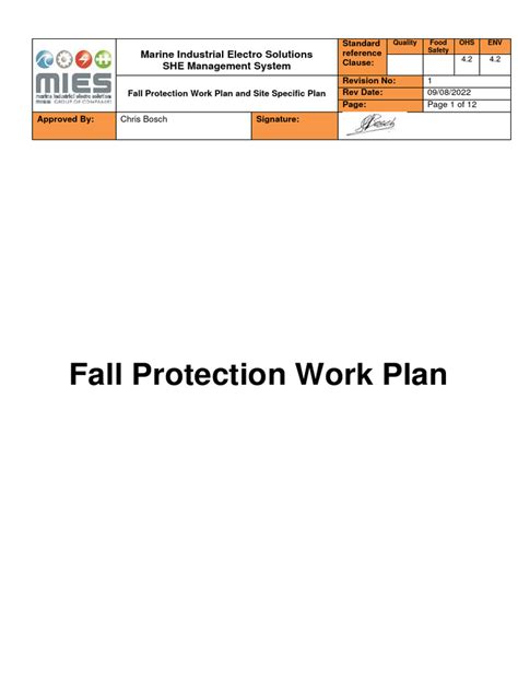 Fall Protection Plan Sample Pdf Occupational Safety And Health