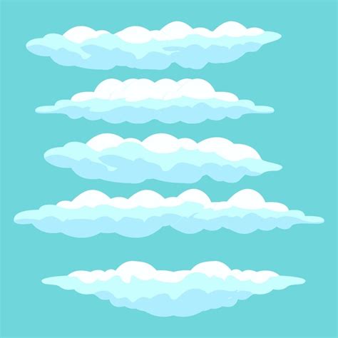 Premium Vector Cloud Icon Set Design Vector Symbol Template Illustration