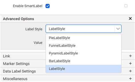 Chart Smart Label Bold Reports Designer Javascript