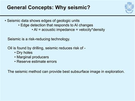 Seismic Method Estimate Velocity From Seismic Datapptx