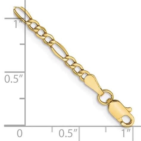 Leslies Leslies 10k 25mm Semi Solid Figaro Chain 5380 8 Gaines
