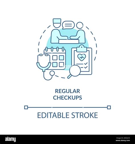 Regular Checkup Blue Concept Icon Stock Vector Image And Art Alamy