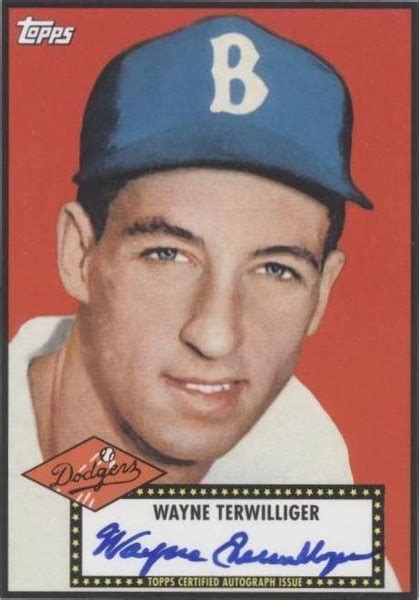 2011 Topps Lineage Reprint Autographs Ra Wt Wayne Terwilliger Au