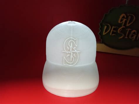 Stl File Seattle Mariners Ver 1 3d Baseball Cap Light ⚾・3d Printing