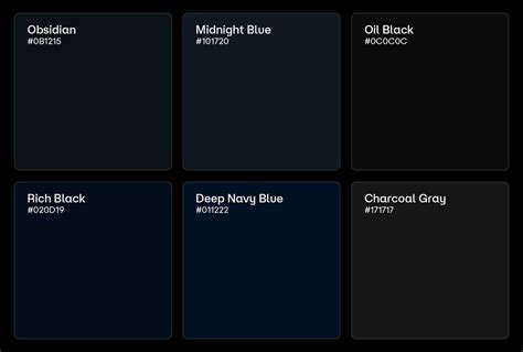 Dark Blue And Black Color Palettes Black And Navy Color Palette Dark