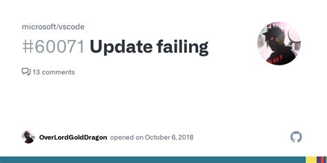 Update Failing · Issue 60071 · Microsoftvscode · Github