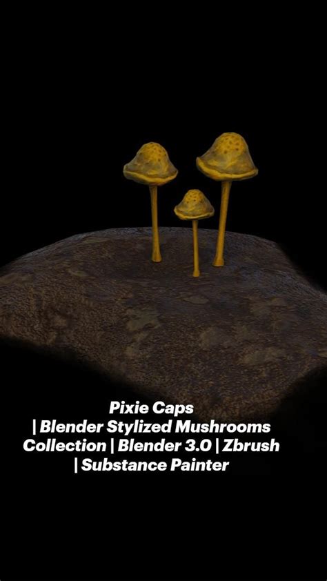 Pixie Caps Blender Stylized Mushrooms Collection