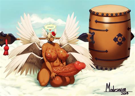 Rule 34 1futa Angel Angel Wings Areolae Ariza Balls Blonde Hair