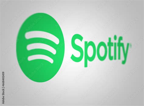Green Spotify Logo On A White Background Stock Illustration Adobe Stock