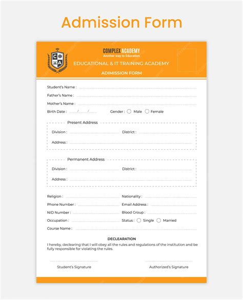 Premium Vector Admission Form Illustration Of Application Form Registration Form