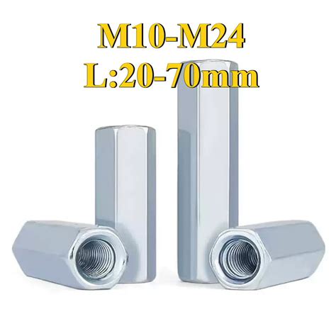 M10 M12 M14 M16 M18 M20 M22 M24 Hex Long Nut Coupling Nut Connecting Nut Extended Hex Nut