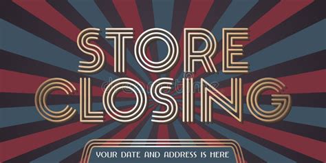 Store Closing Vector Illustration Background Stock Vector