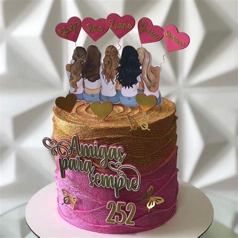 364 Arquivo De Corte Topo De Bolo Amigas Para Sempre Elo7