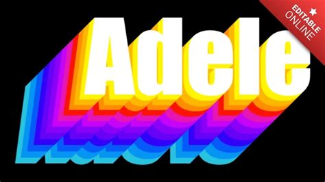 Adele Old School Retro Vintage 3d Text Effect Generator
