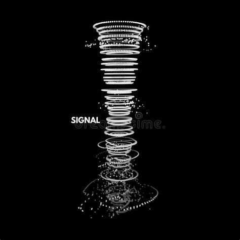 array with dynamic particles 3d technology style abstract background